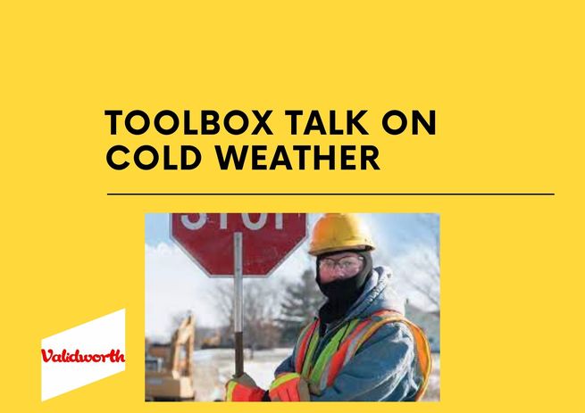 Toolbox talk on cold weather - Validworth