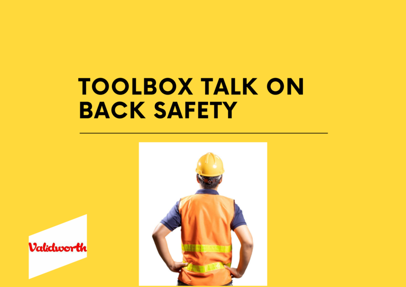 Toolbox talk on back safety