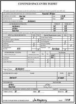confined space permit