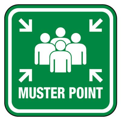 Where is the best place for a muster point?