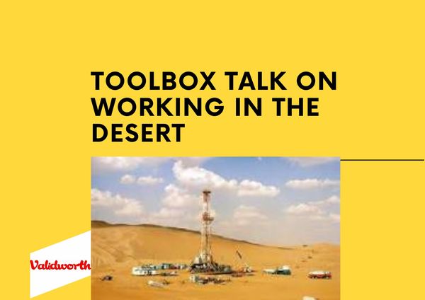 Working in the desert toolbox talk