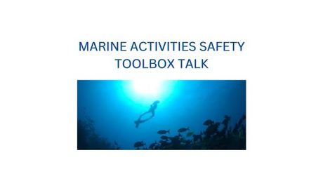 Marine Activities safety toolbox talk